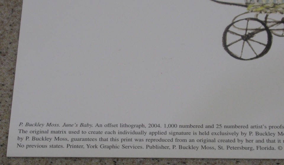 "June's Baby" by P. Buckley Moss 2004 Offset Lithograph Print Signed ...