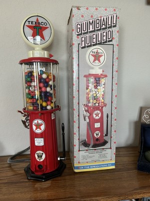 Vintage Antique Style Penny Coin Gum Ball Machine Texaco Gas Pump Gum ...