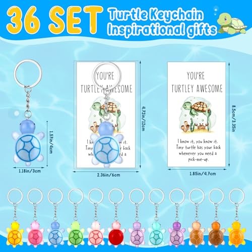 Back to School Gifts Bulk Positive Turtle Keychains Turtley Awesome 36 ...