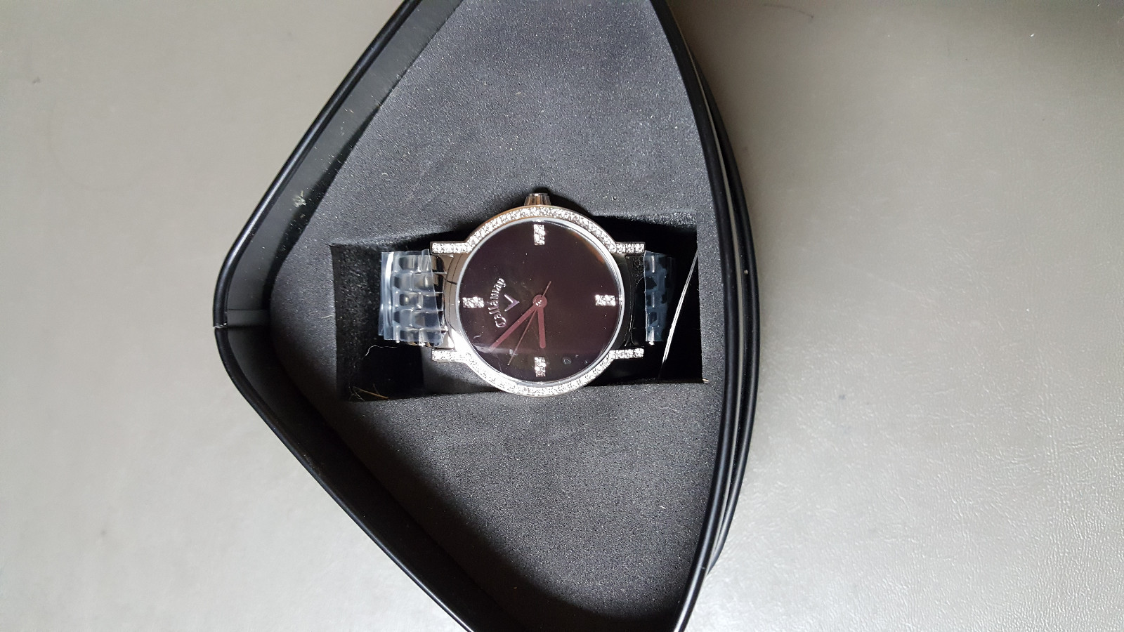 Callaway Silver Tone Black Dial Crystals Bracelet Watch-cy2121 for sale ...