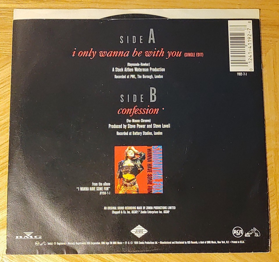 Samantha Fox I Only Wanna Be With You 7" 45 Single Vinyl Record 1989 | eBay