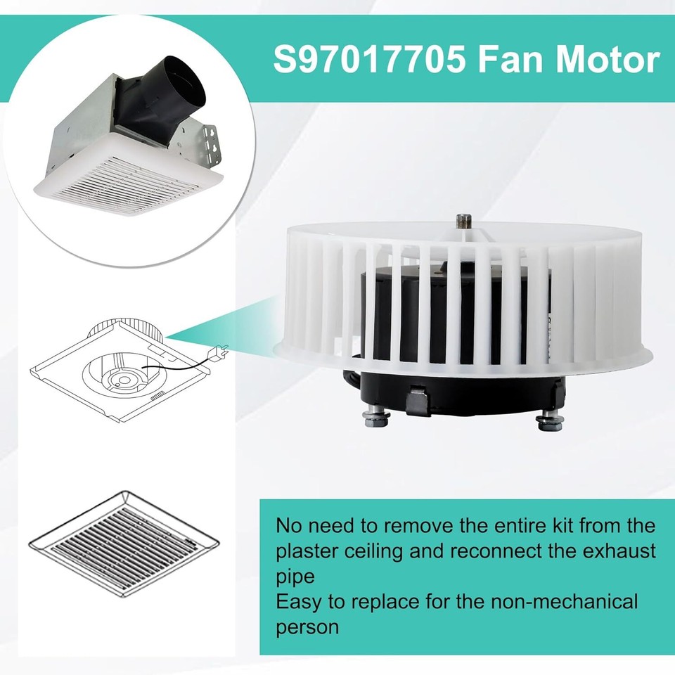 For Nutone 8663RP 8664RP 8814 671R S97017705 Bathroom Room Fan Motor ...