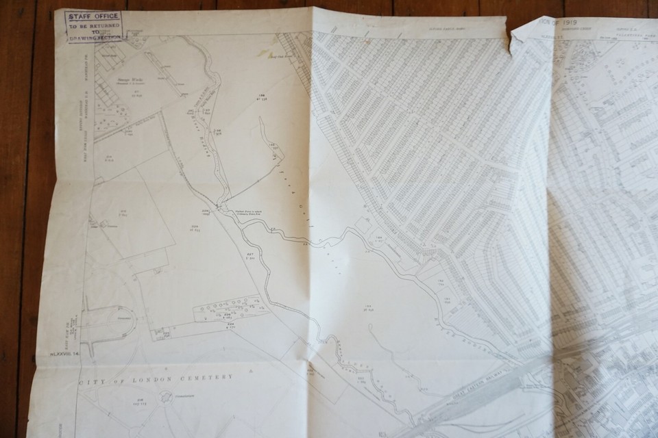 1919 Ilford Station Manor Park Essex GER Great Eastern Railway OS ...