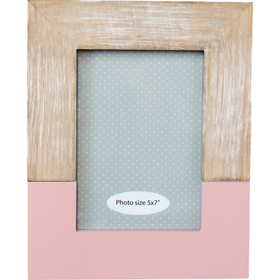 Pine MDF Modern 5x7" Glass Photo Frame Picture Holder Display Decor ...