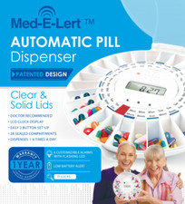 GMS Med-e-lert - 28 Day Automatic Pill Dispenser 6 Alarms 6 Rings 1 Key ...