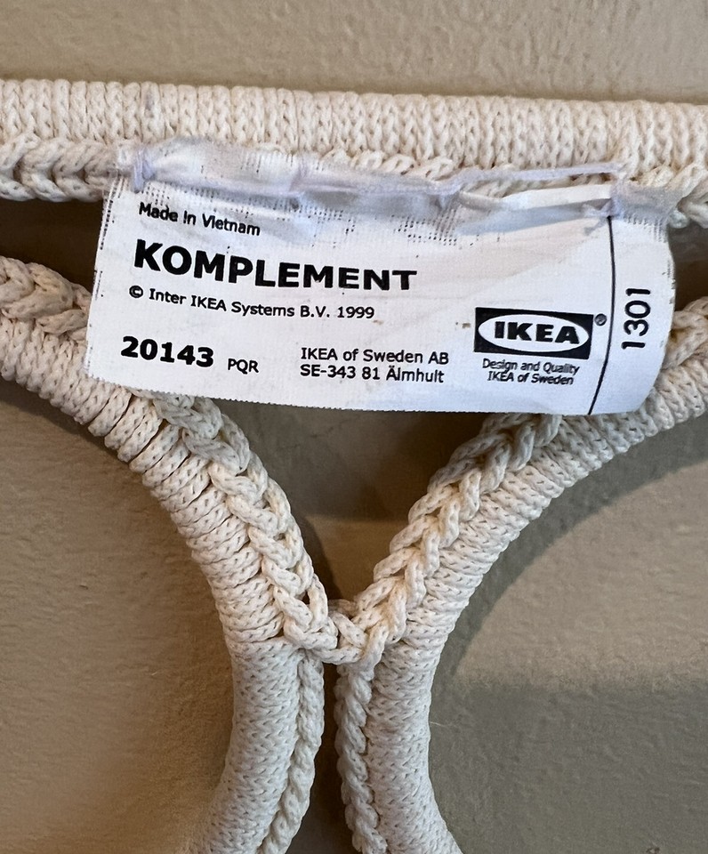 Ikea 28 Circle Scarf Hanger Belt Tie Organizer Hanging Ivory Macrame ...