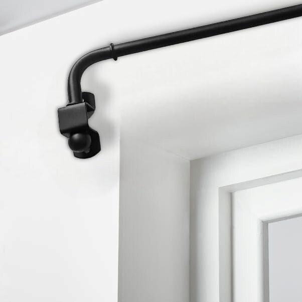 Curtain Drapery Arm Matt Black 30-50cm Adjustable Swing Arm | eBay UK