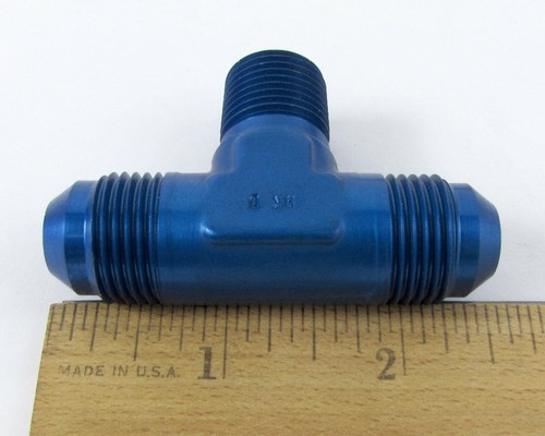 Lot of (5) MS20825 Tee Fitting Blue Anodized Flare & NPT | eBay