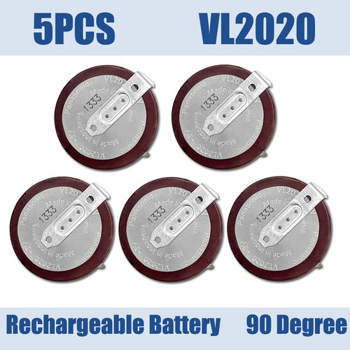 5PCS VL2020/HFN Rechargeable Button Coin Battery 3V For Remote Car ...