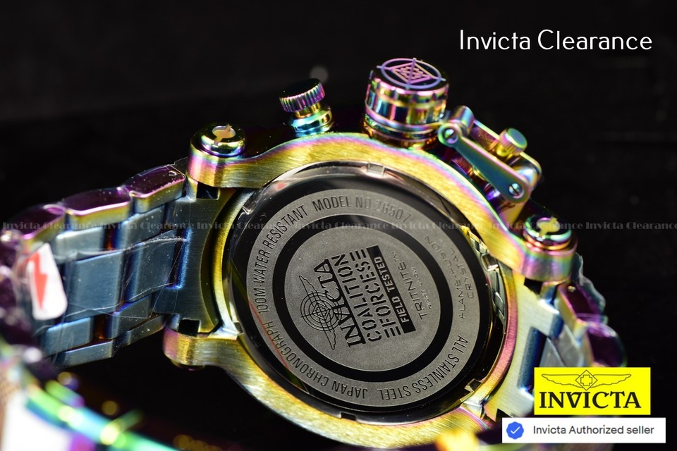 Invicta Men's Coalition Forces Chronograph Abalone Dial Iridescent ...
