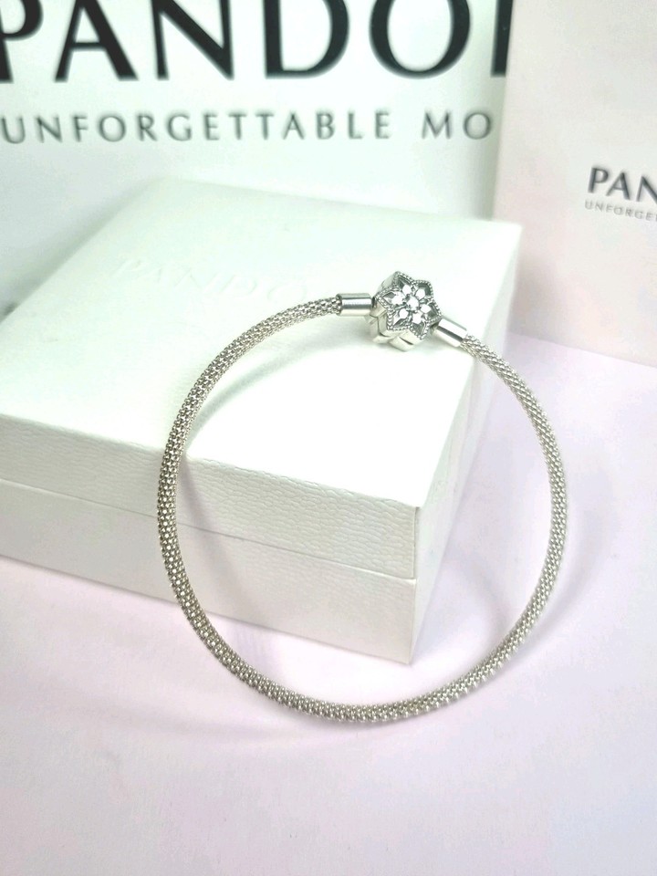 Pandora LTD. EDITION Moments Shine Bright Star Mesh Bangle ,New With ...