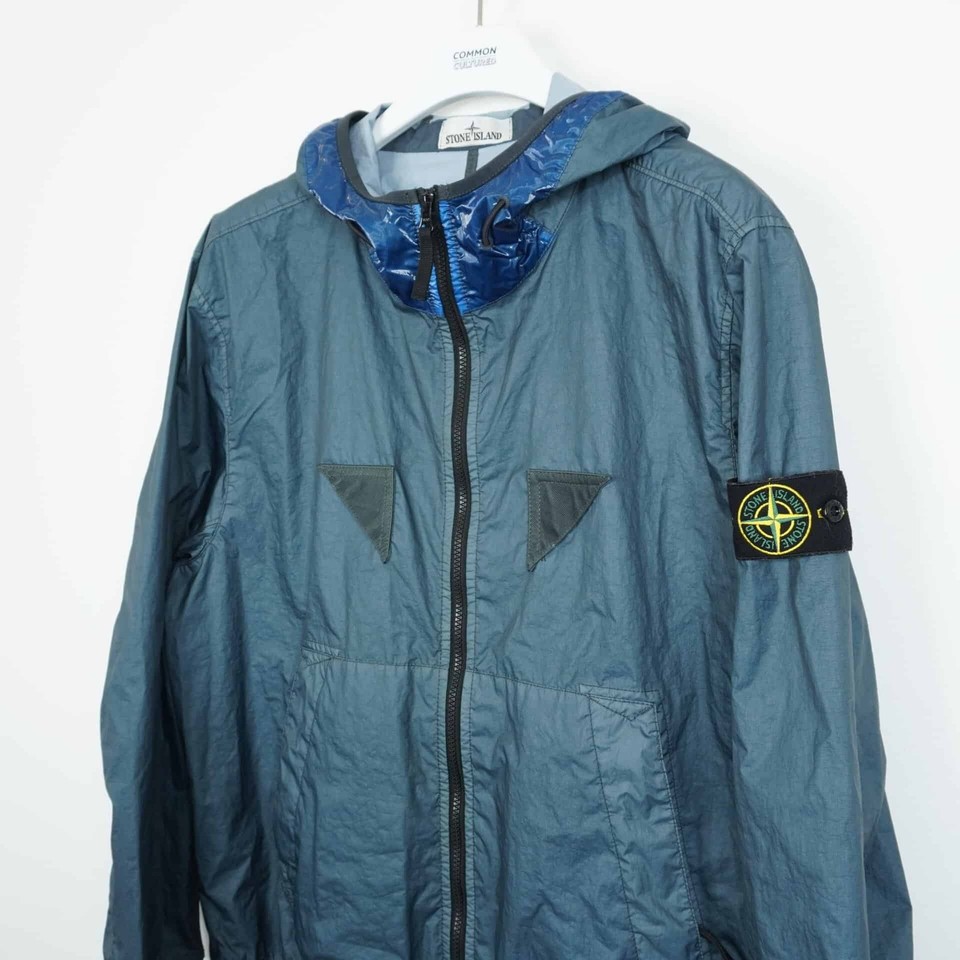 Stone Island Avio Blue Membrana 3L TC Hooded Jacket - XL | eBay UK