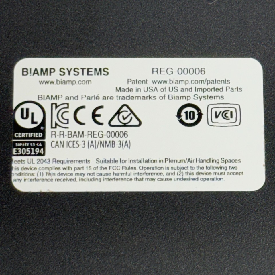 Biamp Parlé TCM-X AVB Interface Box w/ TCM-XEX Microphone OPEN BOX | eBay