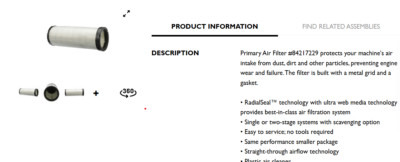 CASE CNH 84217229 PRIMARY AIR FILTER | eBay Australia