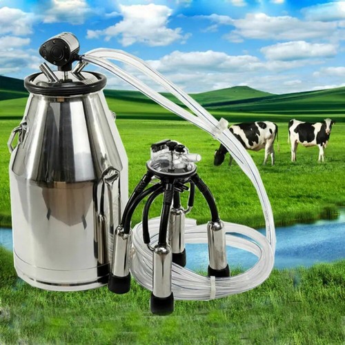 304 Stainless Steel Portable Cow Milker Milking Machine Bucket tank ...