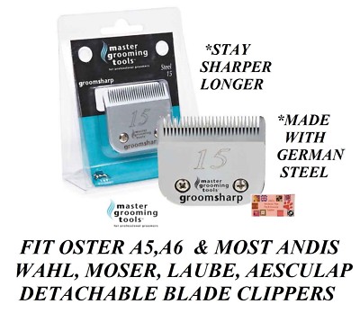 Master Grooming Tools GroomSharp Steel 15 Blade*FitMany Andis,Oster ...