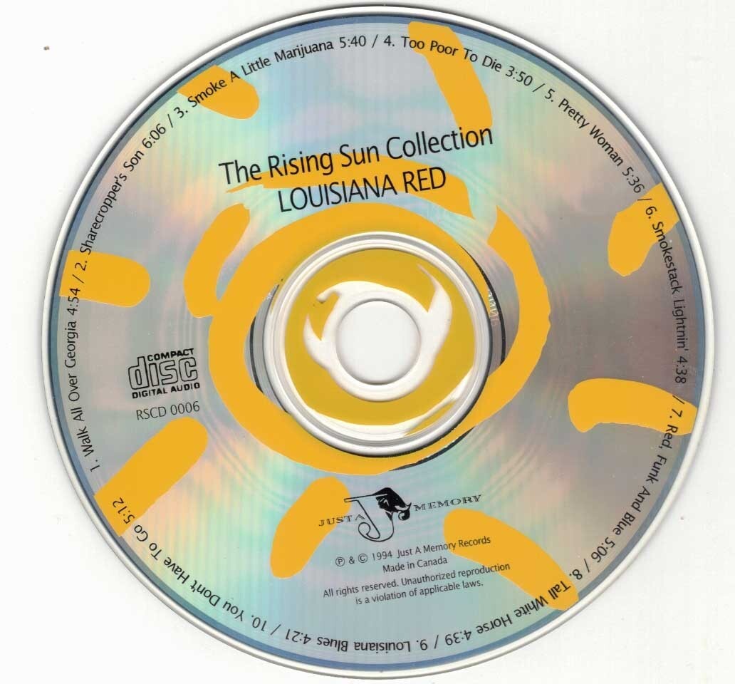 LOUISIANA RED The Rising Sun Collection 1994 Just A Memory (RSCD 0006 ...