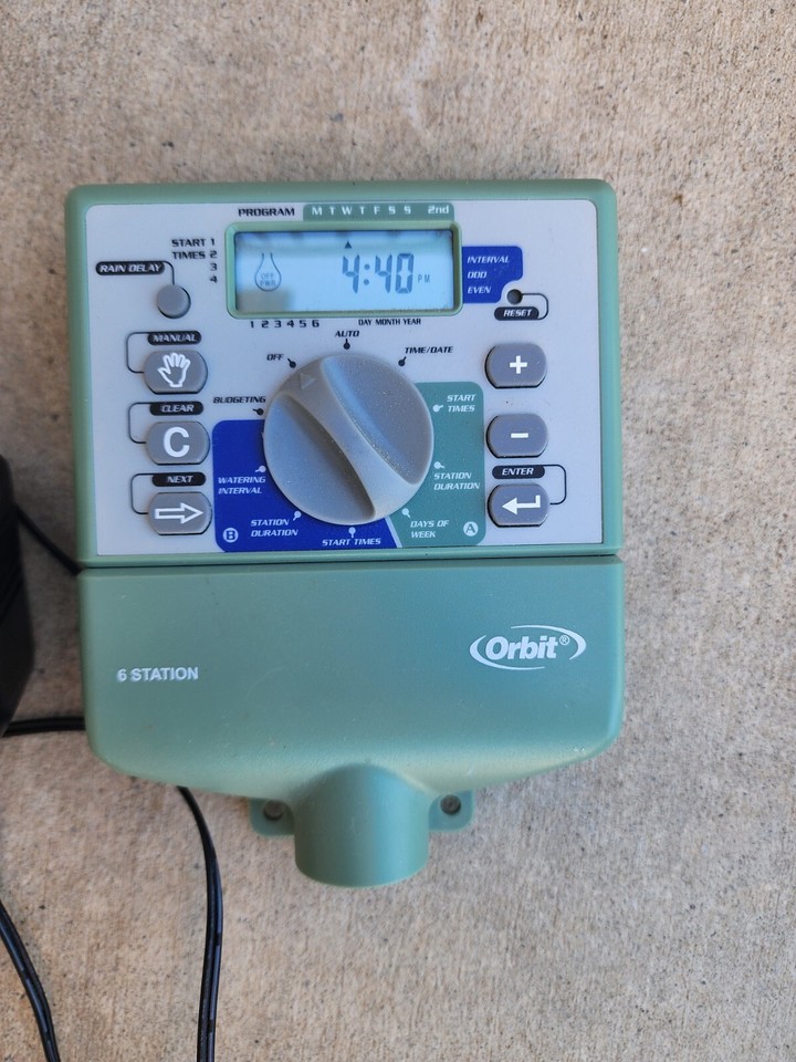Orbit 57196 6 Station Irrigation Controller, Adapter, New Backup ...