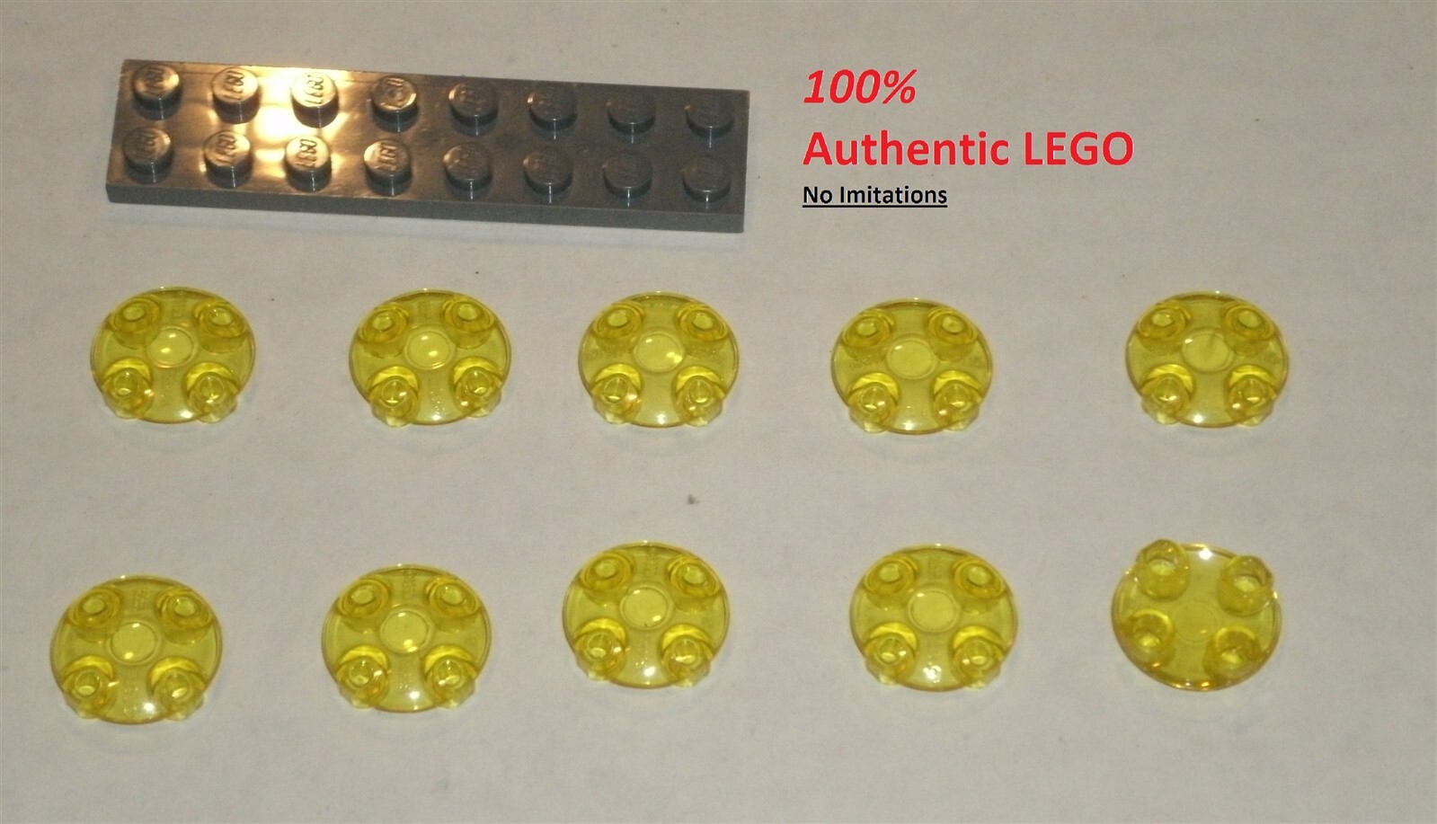 LEGO NEW 2x2 Transpartent Yellow Plate Rounded Bottom (10x) 6171728 ...