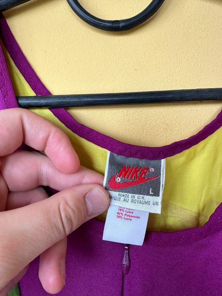 Vintage 80s 90s Nike International Triathlon Race Cycling Suit Size L ...