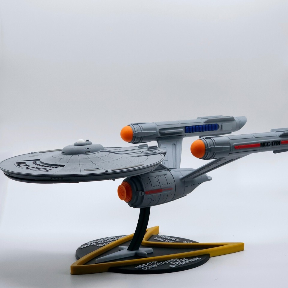 3D Printed Star Trek USS Enterprise NCC-1701 Replica - with Display ...
