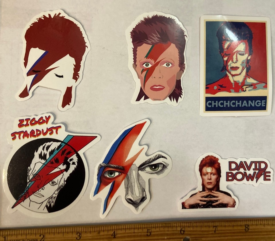 David Bowie Artist Lot of 6 High Quality Vinyl Sticker Stickers ...