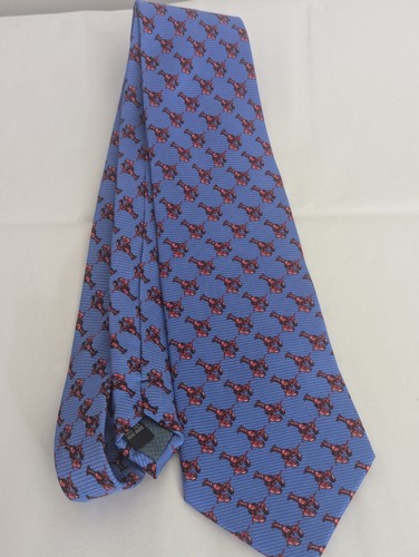 Lobster Mens Neck Tie Silk Royal Blue & Red Cape Cod Vineyard Boston | eBay