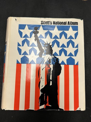 US Scott National Postage Stamp Album 1975 Pages Many Stamp Mounts Rare ...