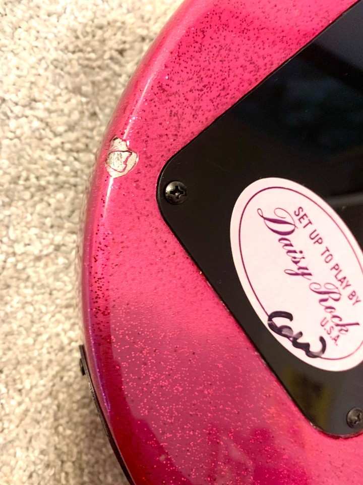 Daisy Rock Atomic Pink Glitter DRG Electric Guitar RARE | eBay