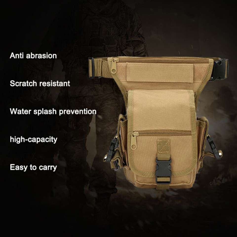 Men Military Tactical Drop Leg Bag Thigh Utility Waist Pouch for ...