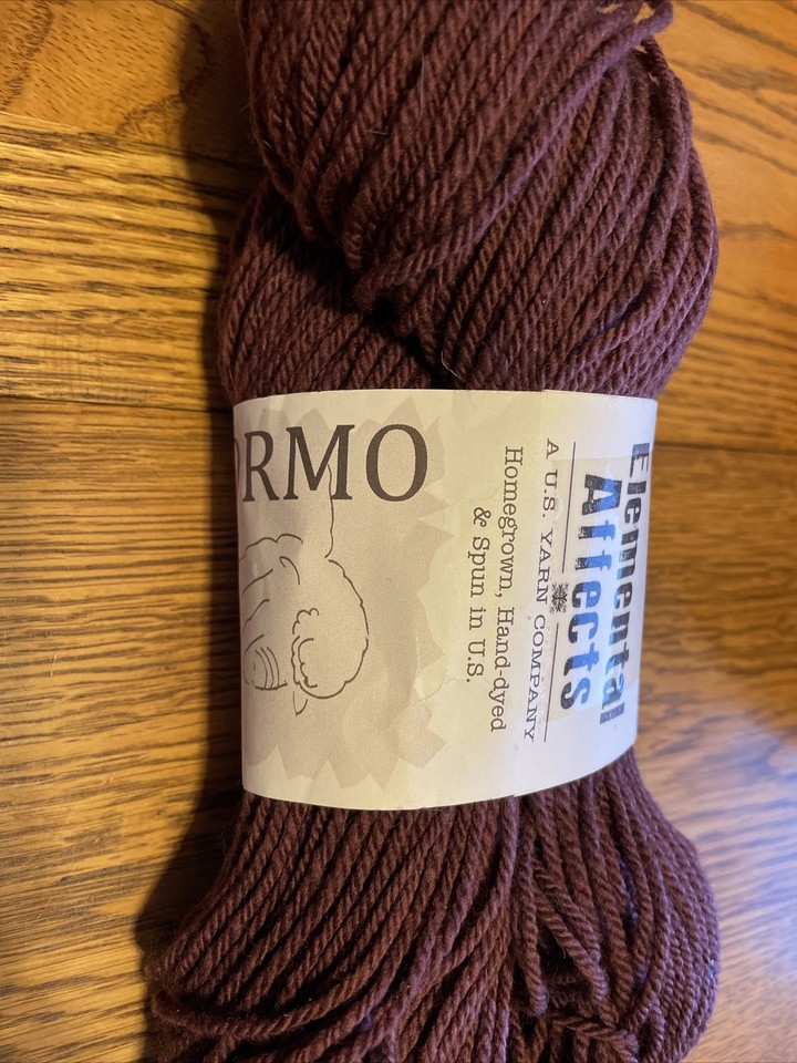 Elemental Affects Wool yarn 100% Cormo, 250 Yd 4 Oz Worsted Red Wine | eBay