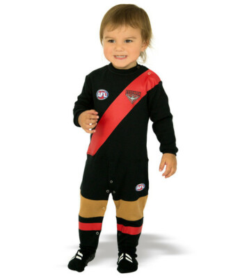 AFL Toddler Baby Essendon Bombers Footysuit Jumpsuit Unisex | eBay ...