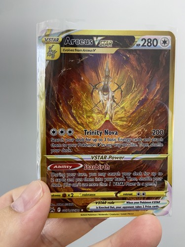 Gold Metal Arceus VSTAR HP280 Pokémon Card-Collectible Gift Display! | eBay