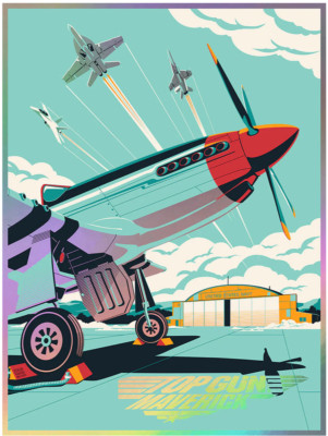 Top Gun Maverick Tom Cruz Movie Foil Variant Poster Print Art 18x24 ...