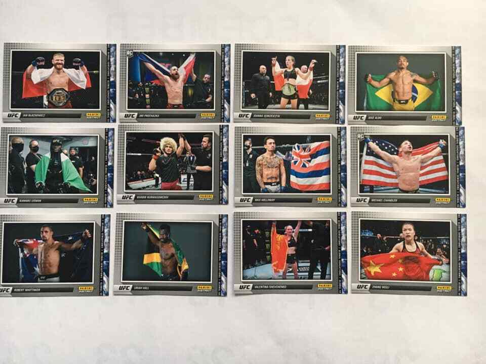 2021 PANINI UFC INSTANT UFC GLOBAL SENSATIONS 24 CARD SET 660 SETS MADE ...