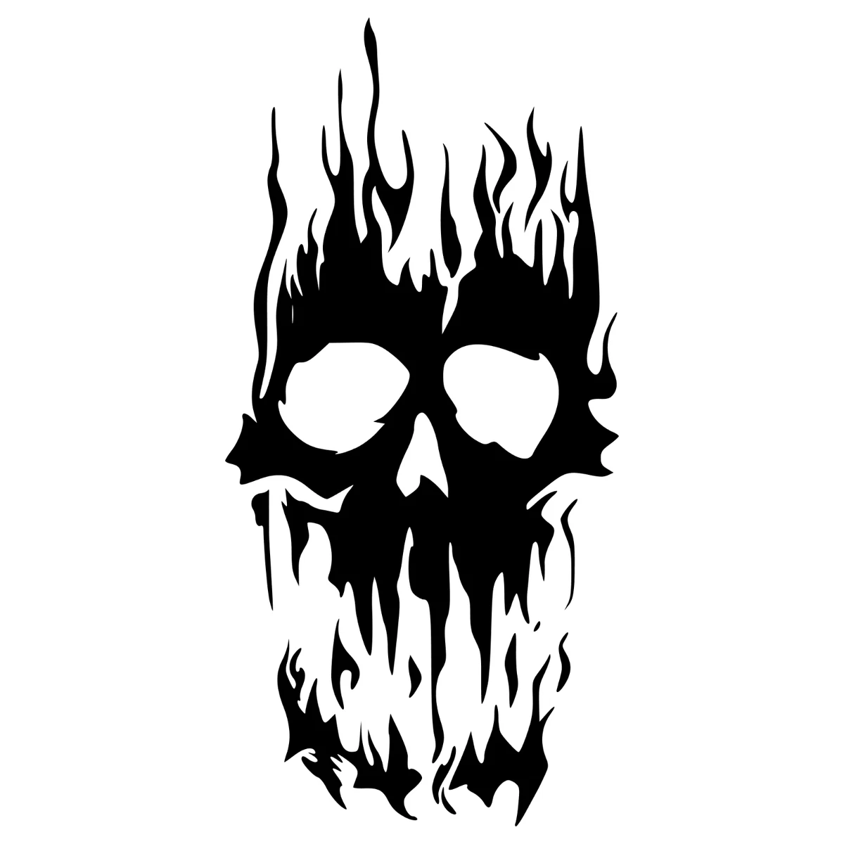 Flaming Skull Decals