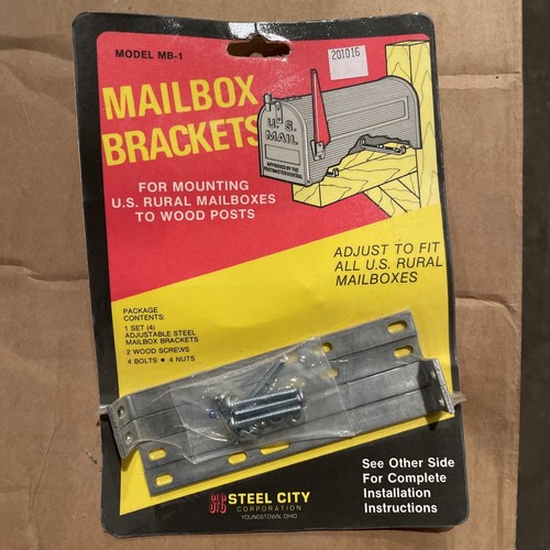 Vintage Mailbox Brackets Kit U.S. Mail Rural Model MB-1 Steel City Corp USA NEW | eBay