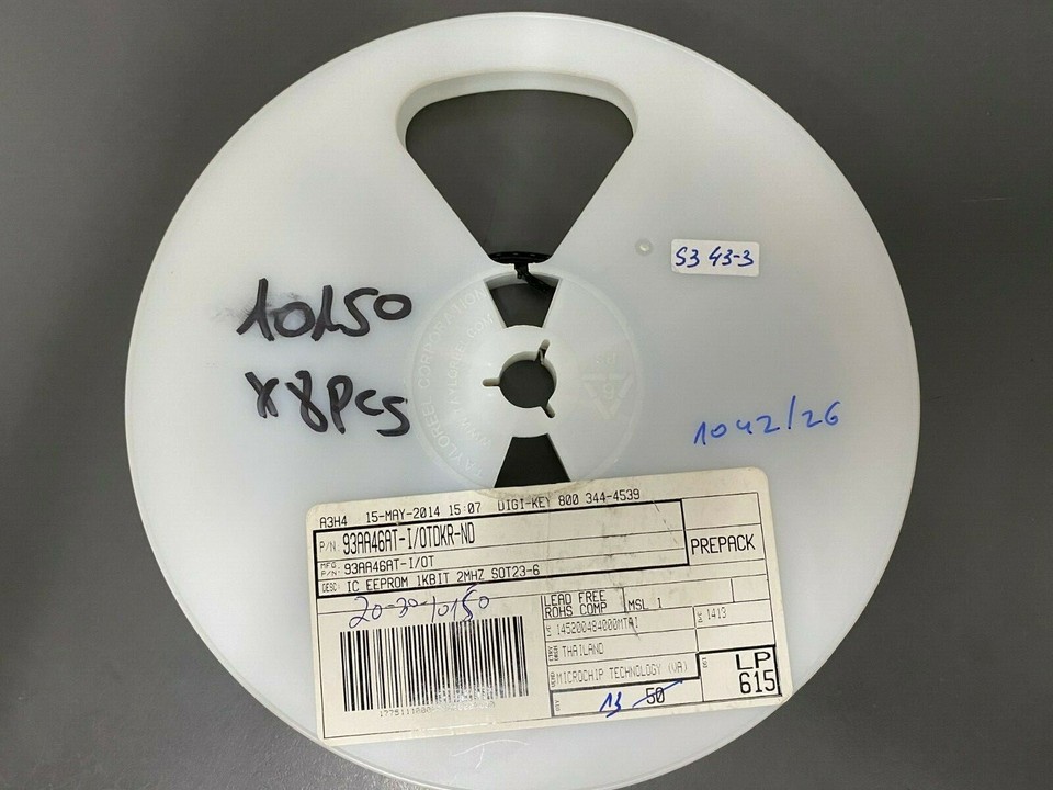 93AA46AT-I/OT - MICROCHIP - 13 pcs - EEPROM 1K SPI 2MHZ SOT23-6 | eBay