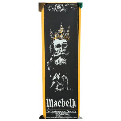 Earl Newman / Macbeth The Shakespeare Society of America Silkscreen Poster 1972 | eBay