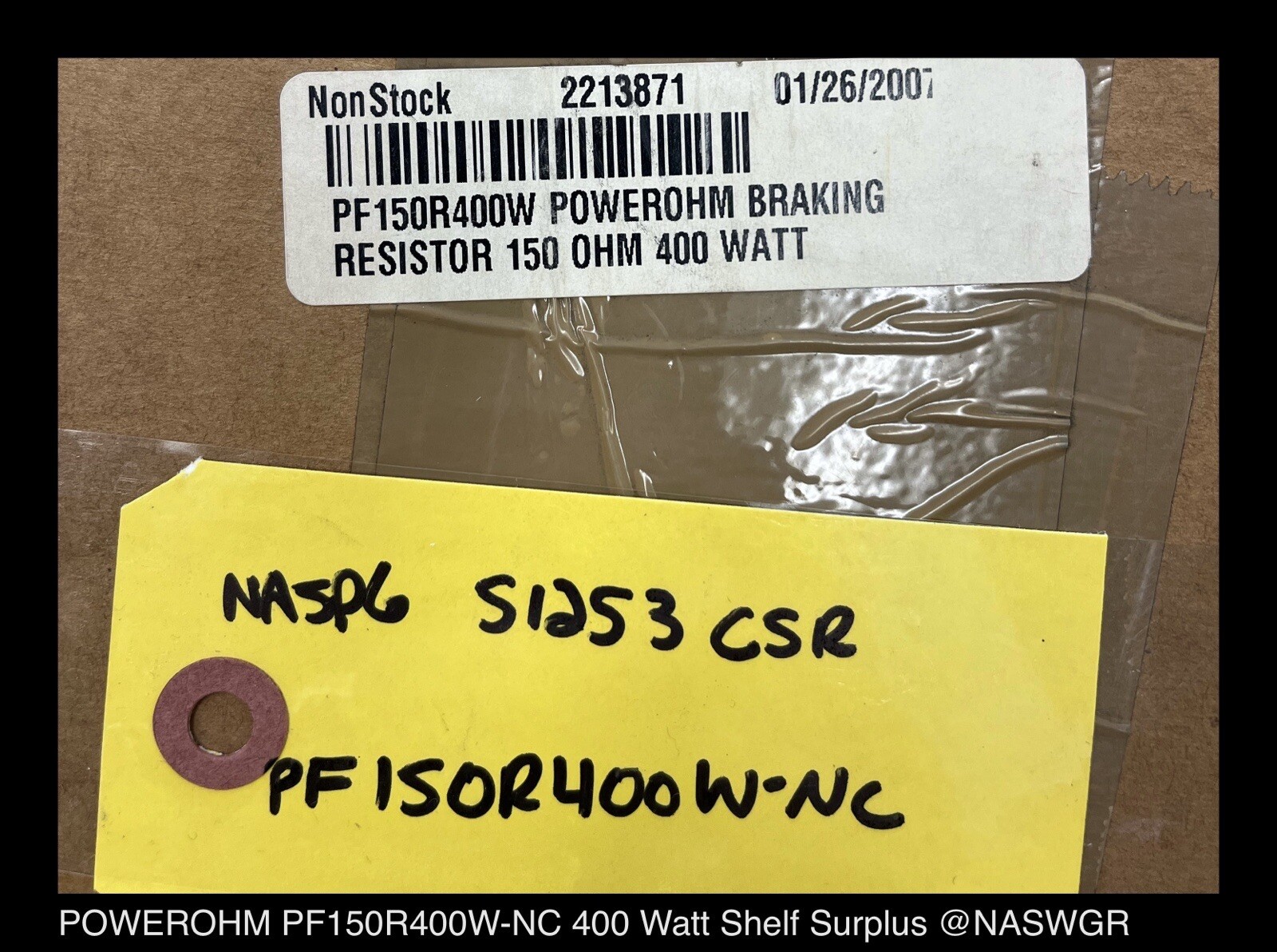 Powerohm Resistors PF150R400W-NC 400 WATT 150 OHM Braking Resistor ...