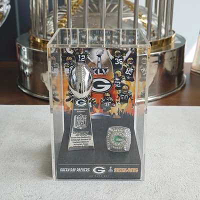 2011 Green Bay Packers Super Bowl XLV Championship Trophy & R ing ...