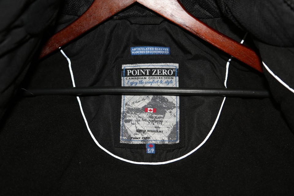 #232 POINT ZERO Down Fill Hooded bOMBER Jacket Size S | eBay