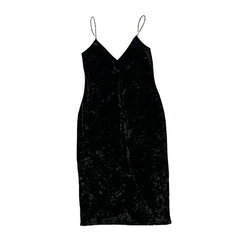 Women's Black 'Popular Basics' Velvet Sleeveless Dress Size Large | eBay