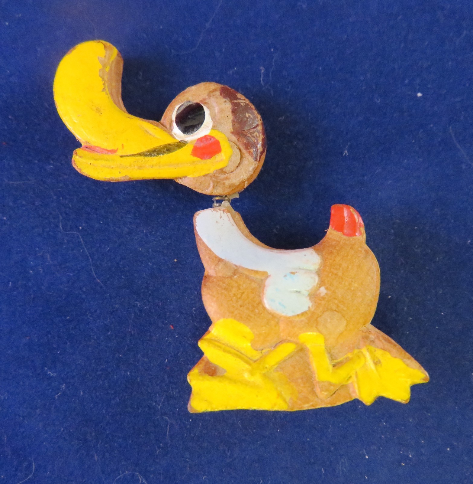 Wooden Bobble Headed Duck Pin from Japan Collectable(… - Gem