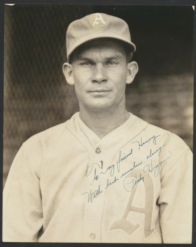 1930's PINKY HIGGINS Autographed Baseball Photo (Died 1969) | eBay