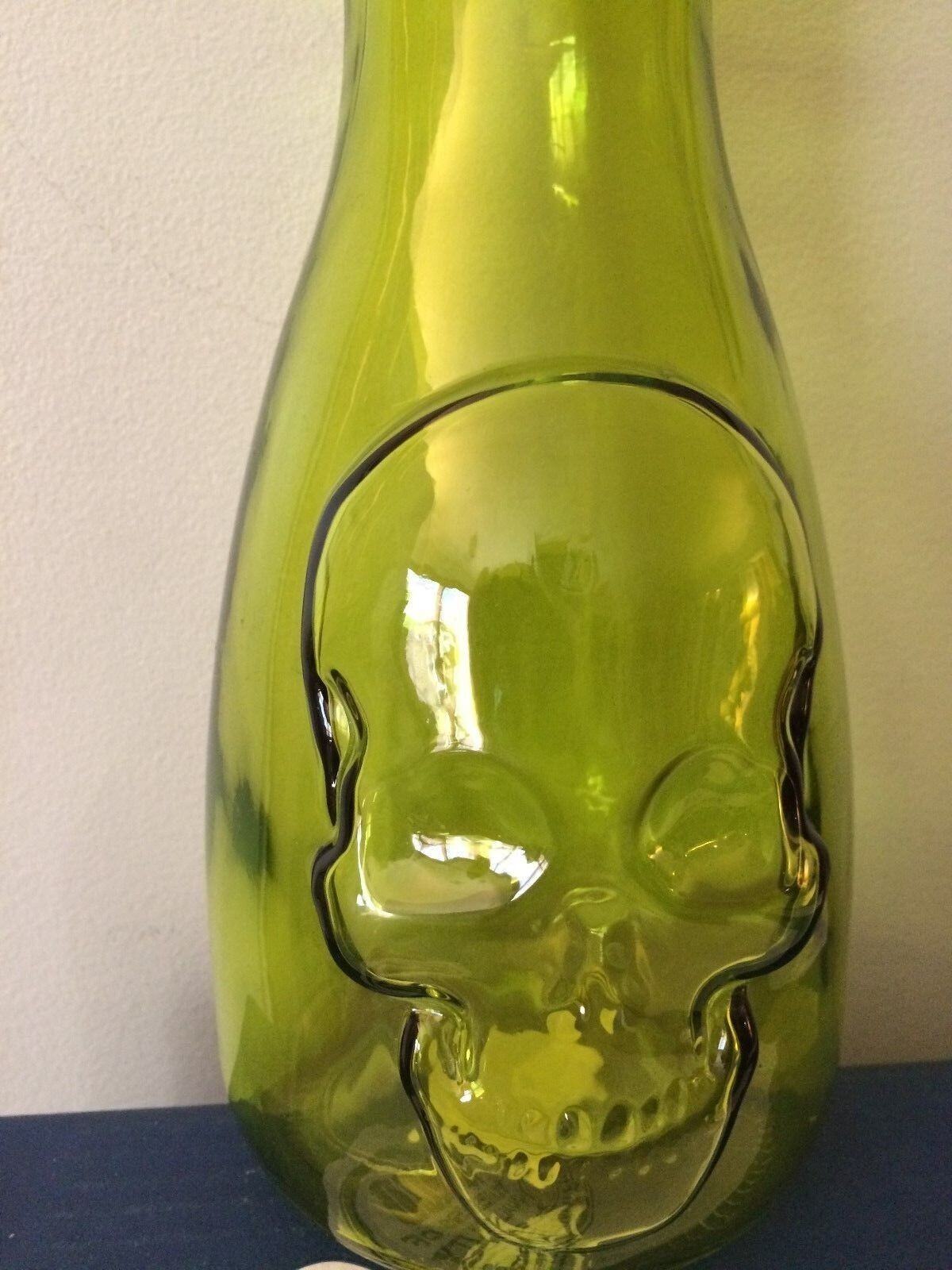 NEW GOTH GREEN SKULL GLASS VASE UTENSIL FLOWER HOLDER | eBay