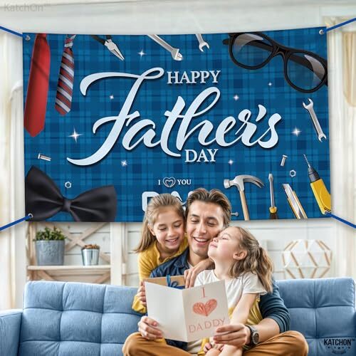 KatchOn Happy Fathers Day Banner Backdrop - XtraLarge 72x44 Inch ...