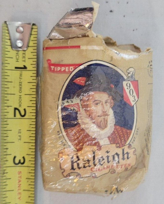 VINTAGE ~ Soft Pack Raleighs "903" Tipped Cigarettes ~ WRAPPER ONLY ...