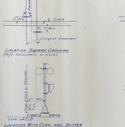 1973 Railroad Bangor Aroostook Highway Crossing Signal Blueprint J12 ...