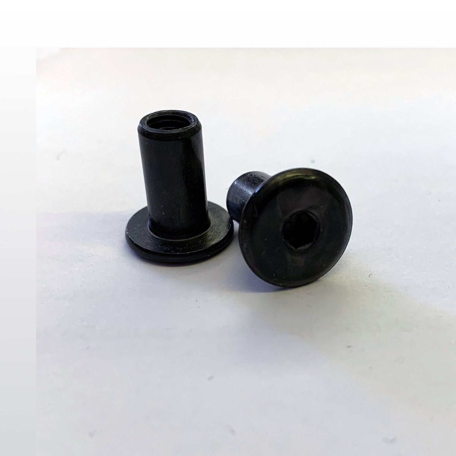 M6 x 15mm M4 Allen Key Head Connector Bolt Cap Nuts Black Gloss Finish ...